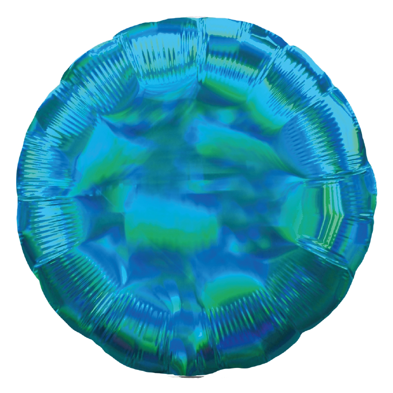 Cyan Iridescent 18″ Round Foil Balloon – Partiloons